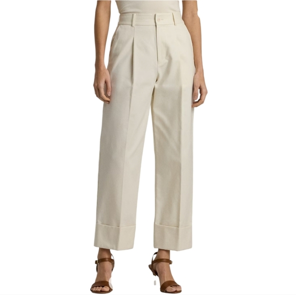 Ralph Lauren Black Label | Pants & Jumpsuits | Lauren Ralph Lauren Black Label Pleated Cropped ...